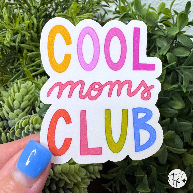 Moms Club Sticker | Trendy Mom Laptop Decal | Water Bottle Vinyl ...