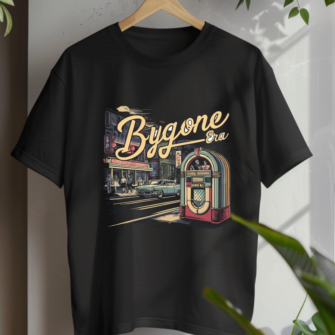 Bygone Era Retro Graphic Tee, 50s Vintage Jukebox T-shirt, Nostalgic ...