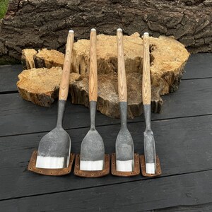 4-piece Timber Rounded Chisels Set With Covers. Woodworking Tool ...