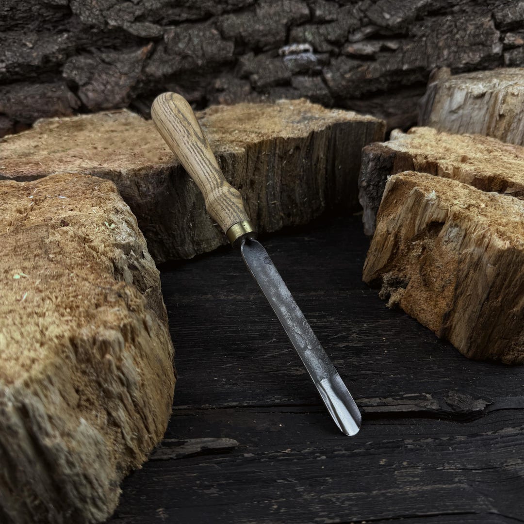 Hand-forged Wood Carving Gouge. Sculpture Carving Tool. Ergonomic Ash ...