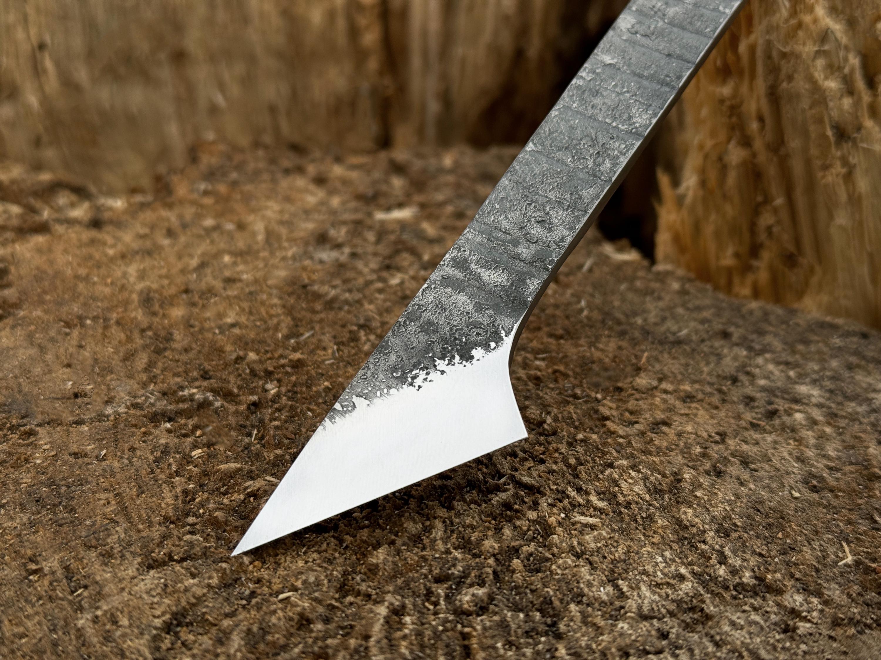 Hand Forged Kiridashi Knife With Cover. Leatherworking and Woodworking ...