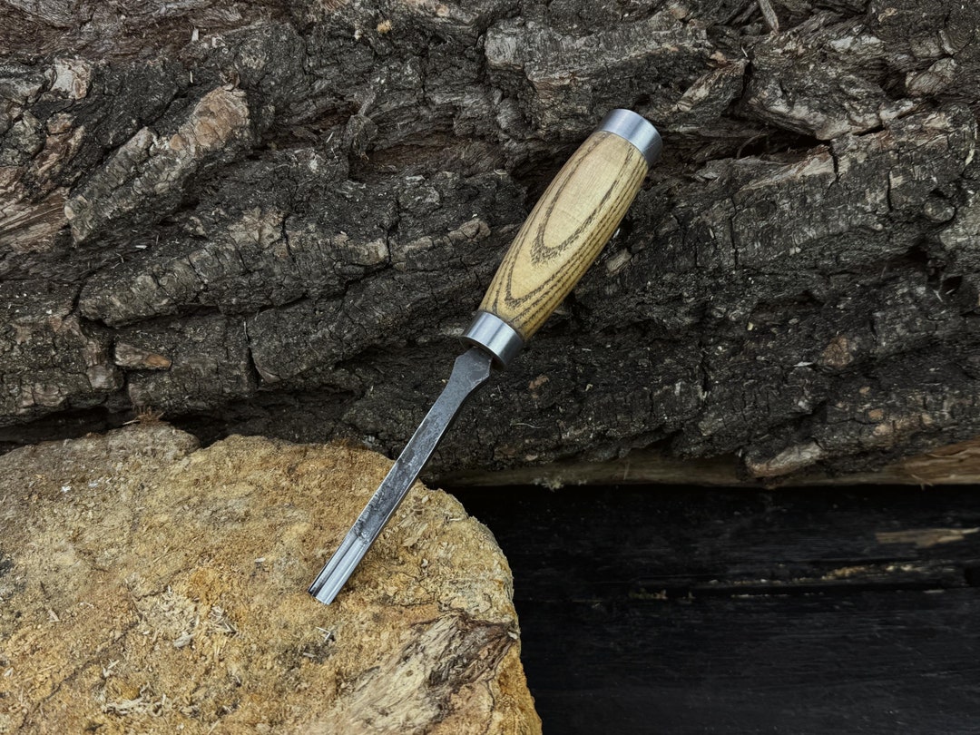 Hand-forged Wood Carving Gouge. Woodworking Tool. Ergonomic Ash Handle ...