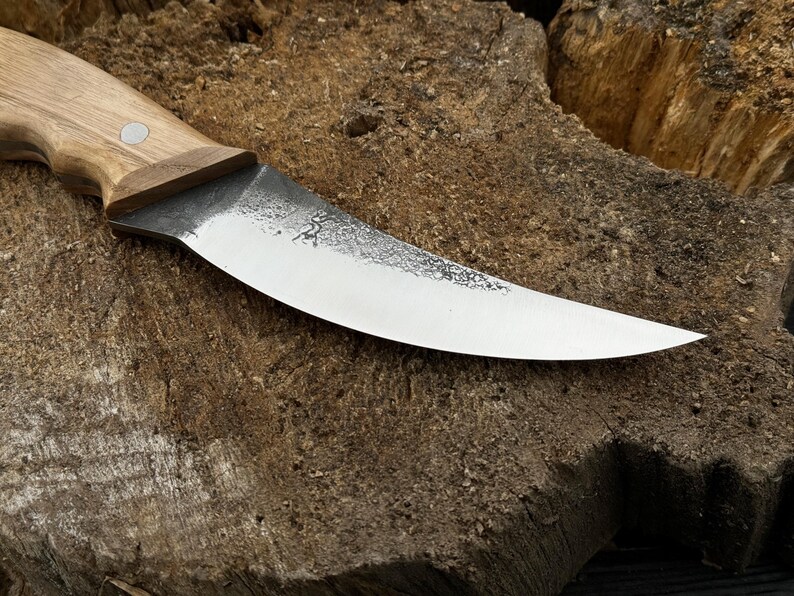 Forged Bushcraft Knife With Leather Cover. Survival Knife. Camping Tool ...