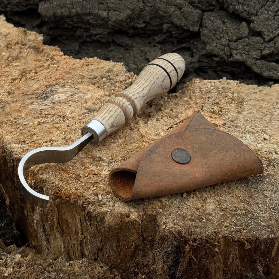 Hand-forged Spoon Carving Hook Knife. Wood Carving Knife. Carbon Steel ...