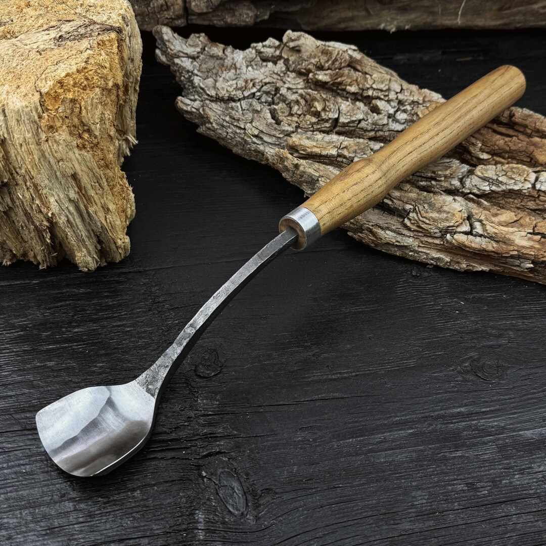 Hand-forged Swan Neck Gouge. Curved Bent Chisel. Wood Carving Gouge ...