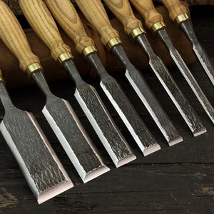 Forged Chisel Set 8 Pcs. Wood Carving Tools. Timber Frame Chisel ...