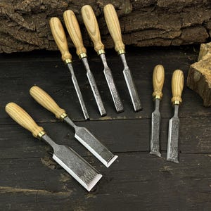 Forged Chisel Set 8 Pcs. Wood Carving Tools. Timber Frame Chisel ...