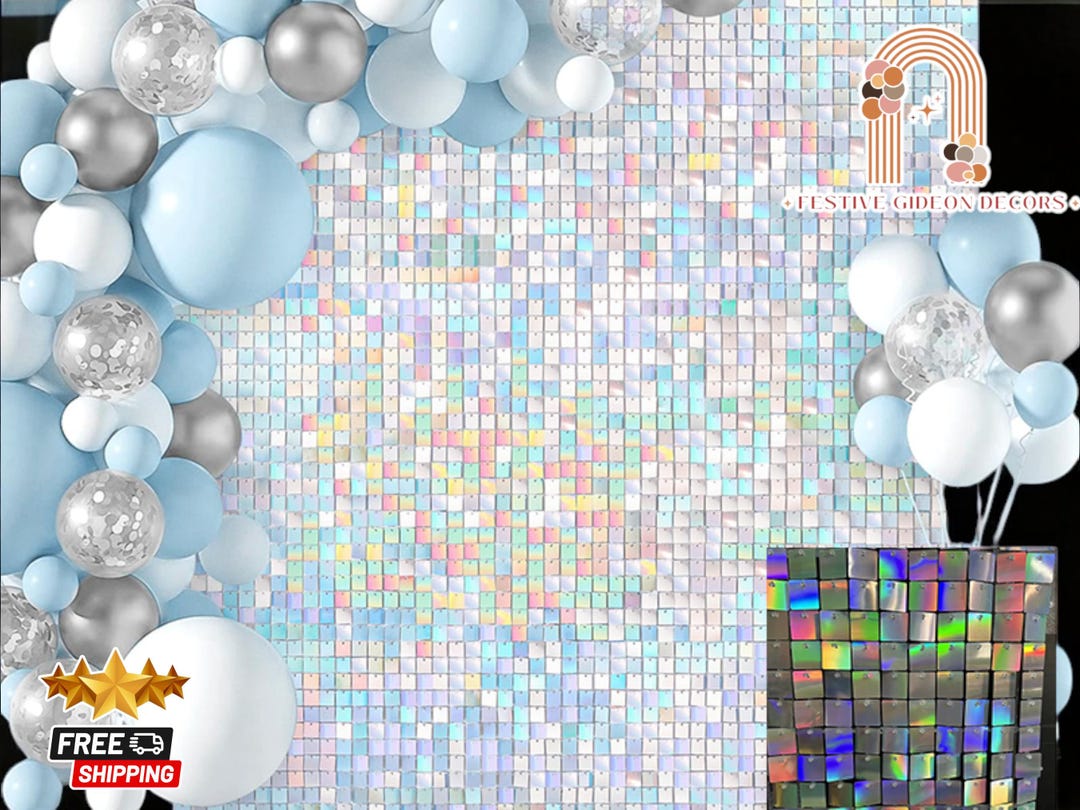 Sequins Rainbow Shimmer Panel | Wall Design for Weddings | Birthday ...