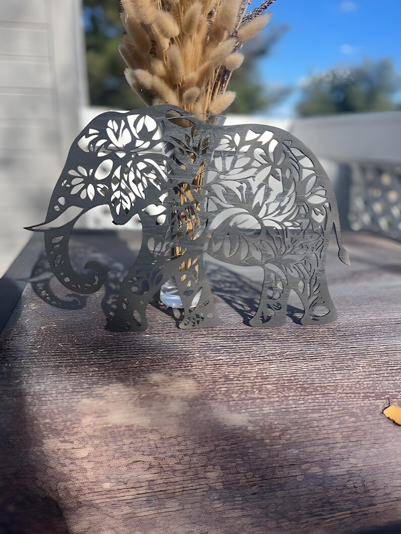 Modern Elephant Laser-cut Wall Décor Minimalist Solid Color Wall Art ...