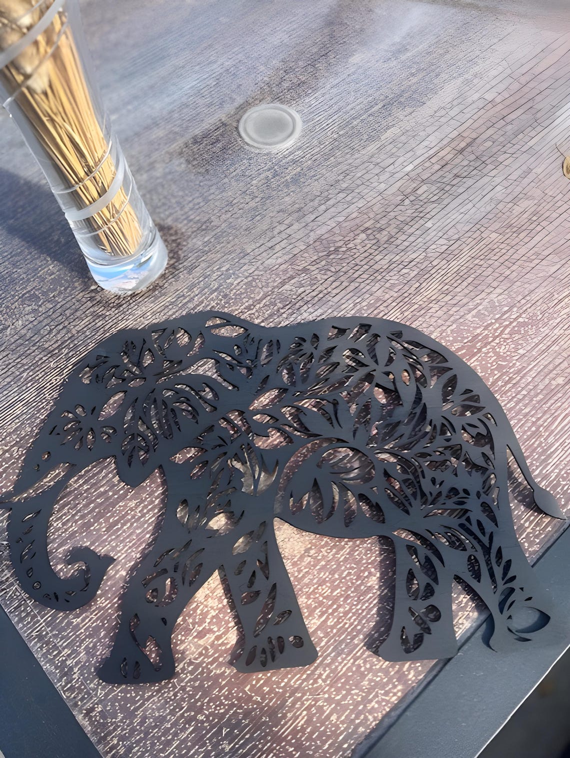 Modern Elephant Laser-cut Wall Décor Minimalist Solid Color Wall Art ...