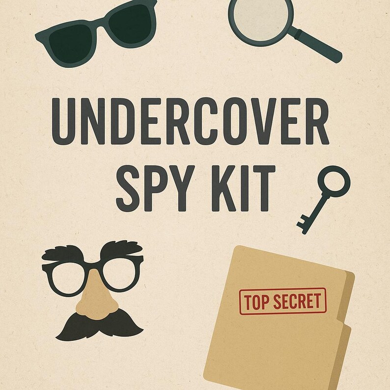 Printable Undercover Spy Kit: Secret Agent Mission, Badge & Disguise ...