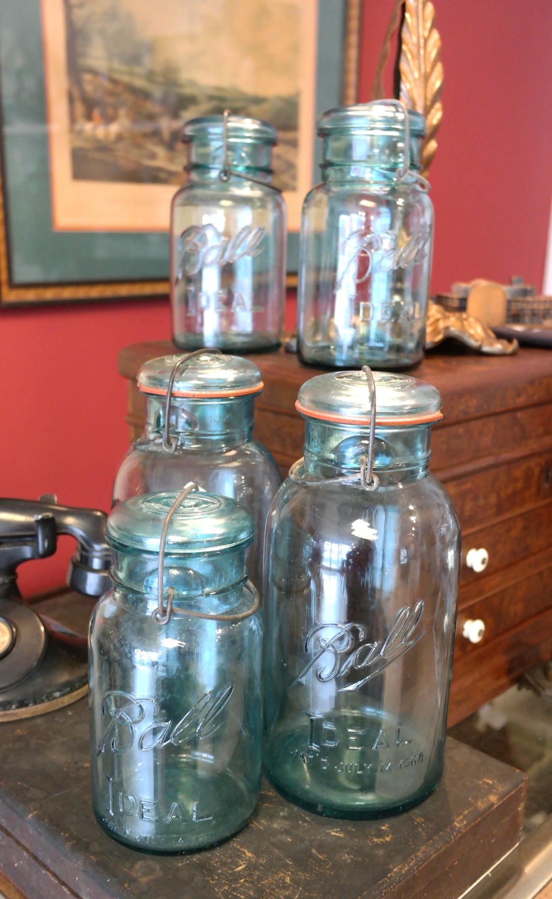 Iconic Lot of Timeless Ball Blue Canning Jars -- See History in ...
