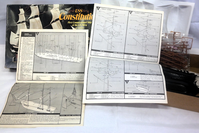 Vintage Revell Model Kit: USS Constitution Ship or Lockheed YF-12A Jet ...