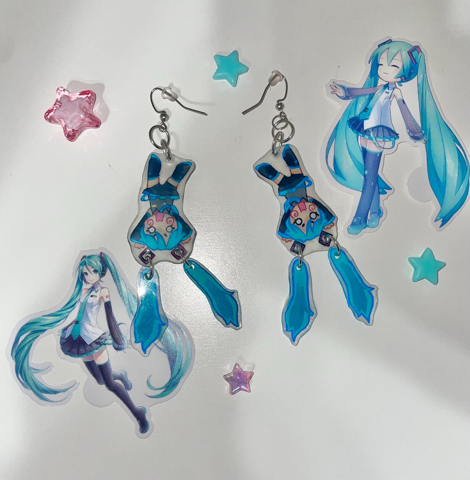Hachune Miku Earrings - Etsy