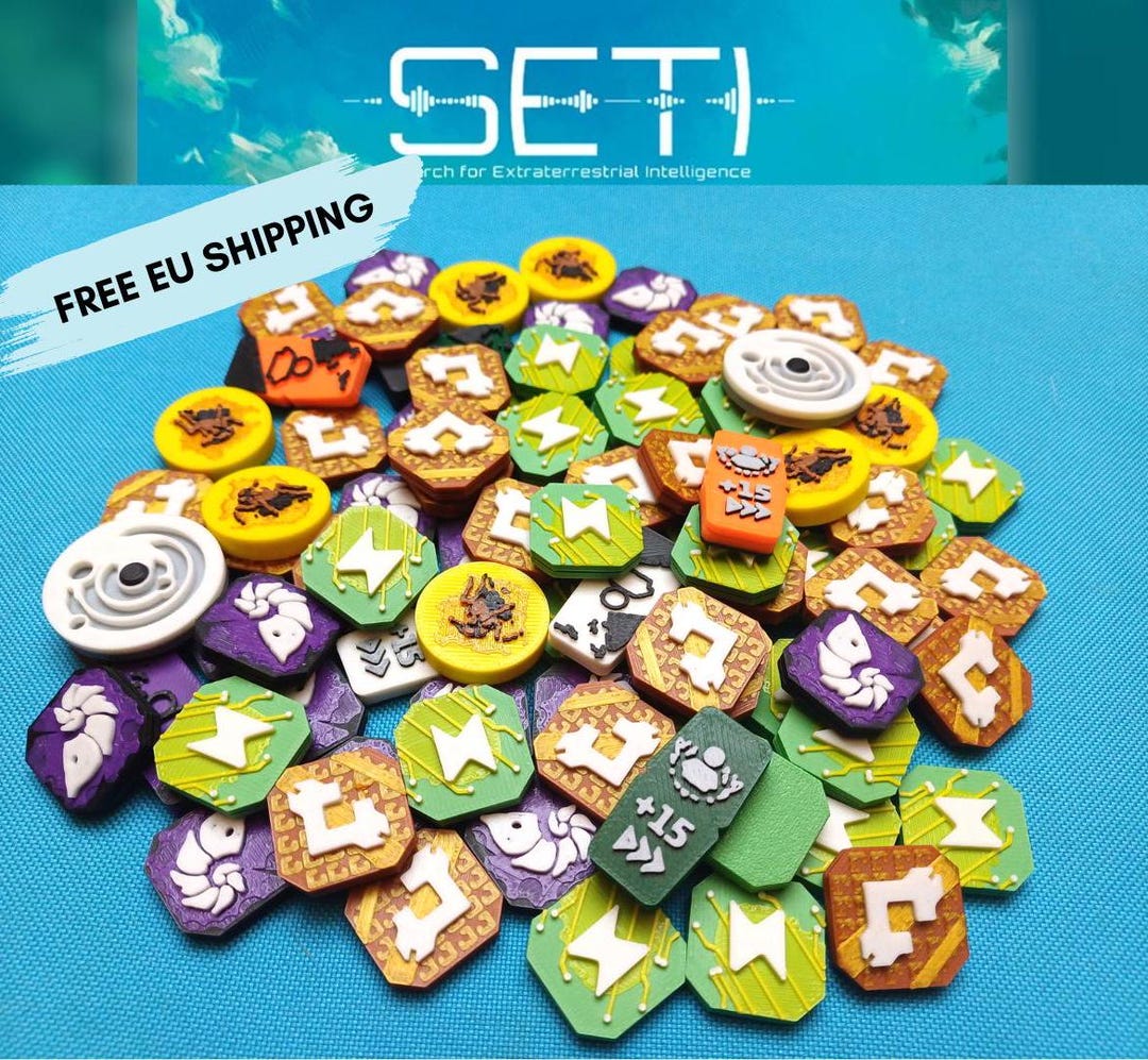 Conjuntos de atualização de jogo de tabuleiro SETI 3D Token, energia ...