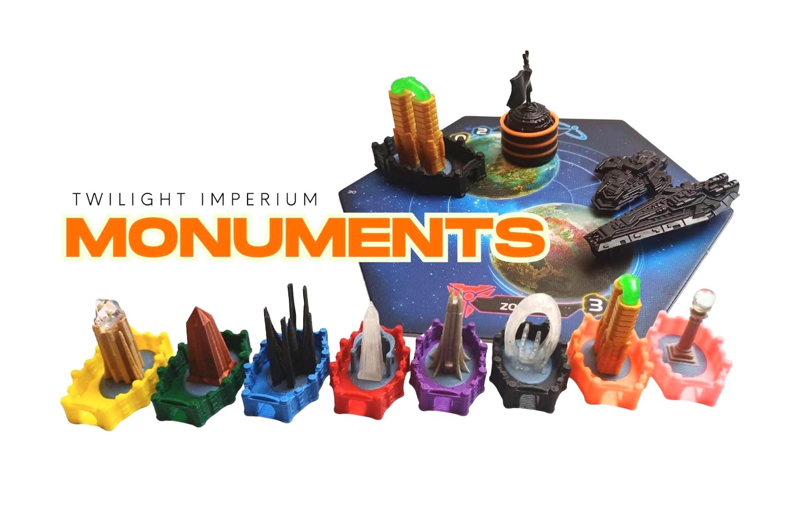 Twilight Imperium Monuments 3D Token Upgrade / Base Game + Prophecy of ...