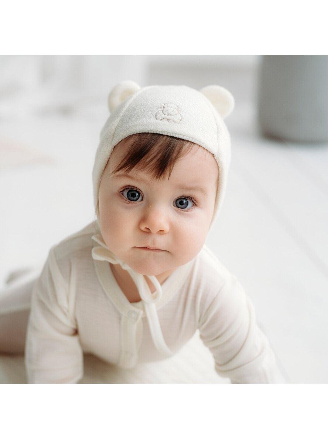 Warm Merino Wool Terry Cap for Baby - Beanie Hat for Toddler - Unisex ...