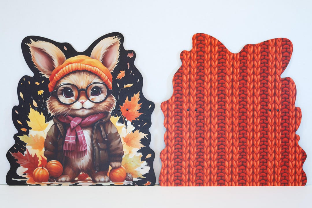 Cute Fall Bunny Yard Art - Etsy