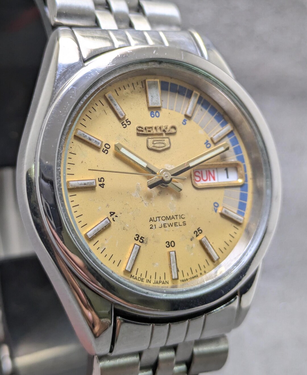 Vintage Seiko 5 Automatic Day Date Movement No. 7s26a Japan Made Men's ...