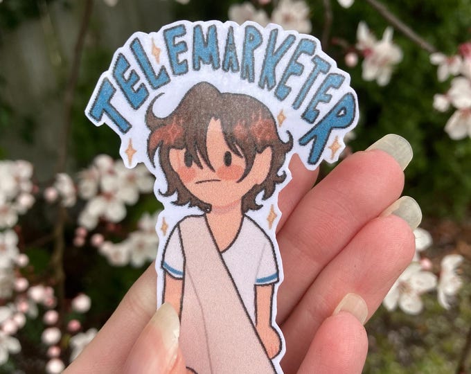 Telemarketer - Telemachus Epic the Musical Sticker - Etsy