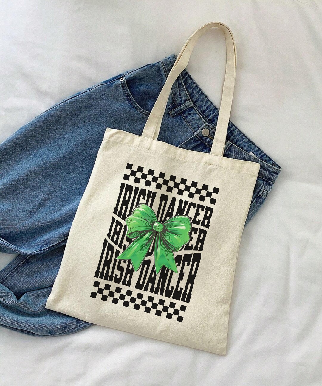 Irish Dancer Tote Bag Irish Step Dancing Coquette Bow Irish Dance Squad ...