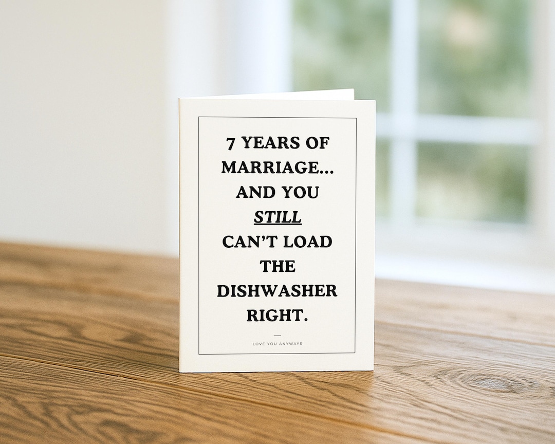 7th Anniversary Card, Copper Anniversary Gift for Wife or Husband ...
