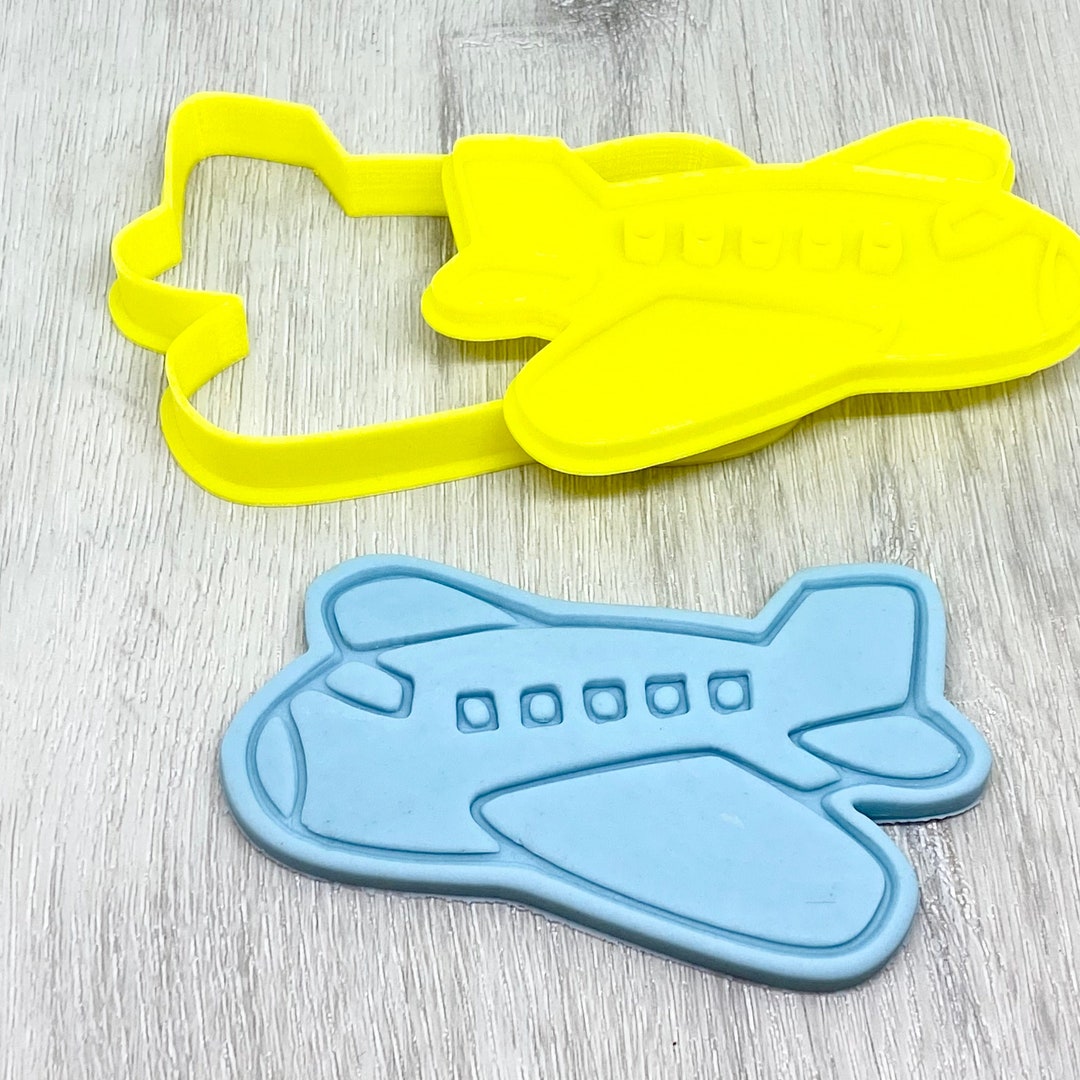 Airplane Cookie Cutter & Fondant Stamp - Etsy