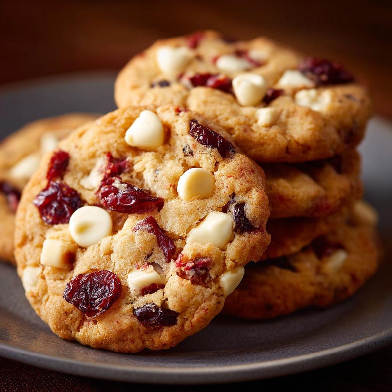 White Chocolate Cranberry Cookies Recipe | Holiday Baking (digital ...