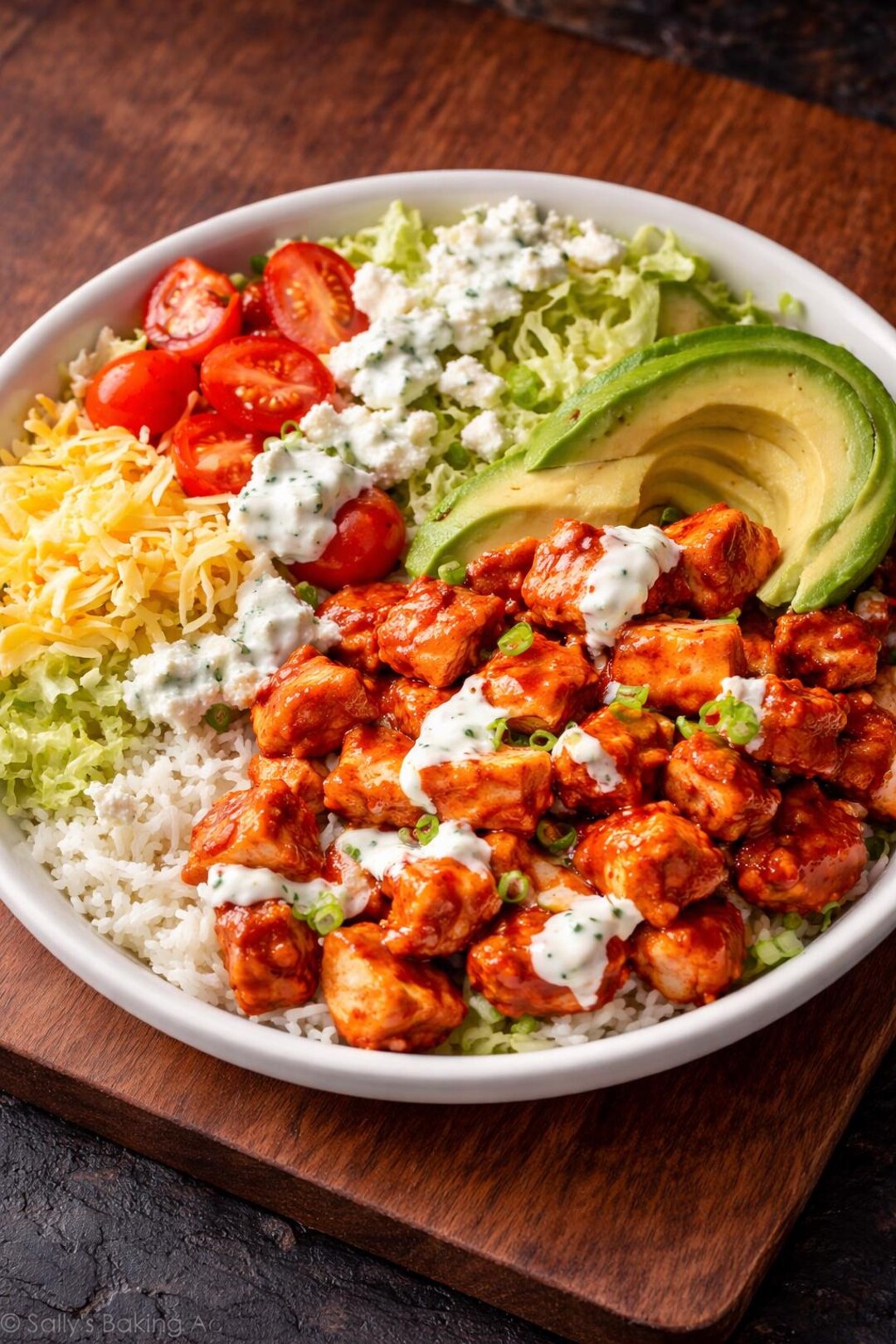 Buffalo Chicken Bowls Recipe Printable | Easy Dinner Bowl | Spicy ...