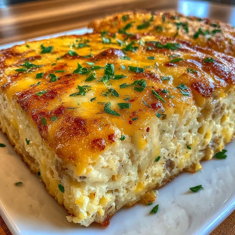 Cheesy Breakfast Casserole Recipe, Sausage & Eggs (instant Download) - Etsy