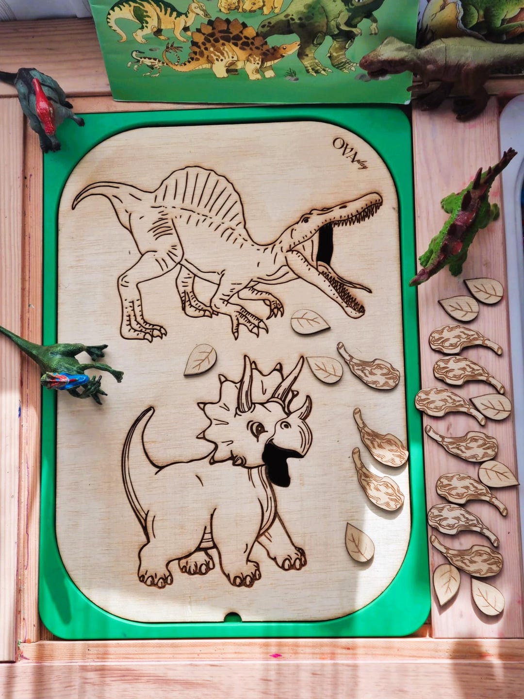 Feed the Dinosaurs Activity Board, Trofast Insert, IKEA Flisat Sensory ...