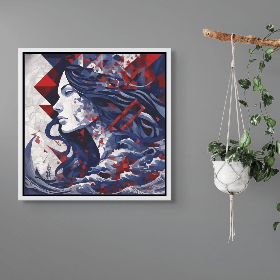 Mythological Ocean Goddess Wall Art | Thetis Sea Nereid Digital Art ...