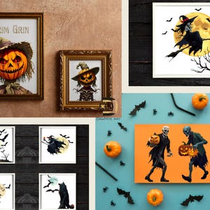 Ultimate Halloween Mega Bundle 300 PNG, Halloween Pumpkins, Monsters ...
