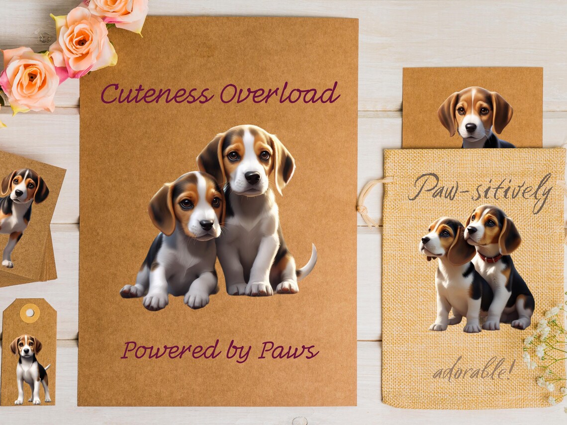 Cute Puppy Breeds PNG Bundle, Purebred Puppies Clipart Image Files, Pet ...
