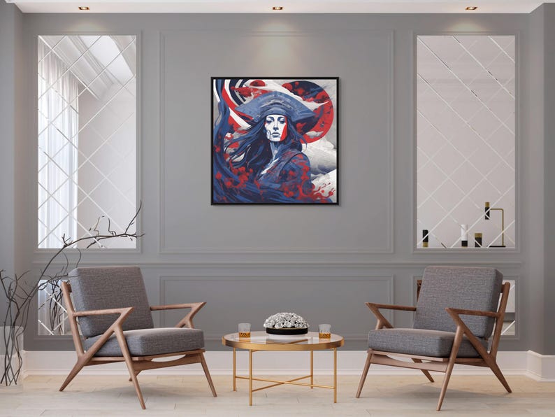Greek Mythology Wall Art | Sea Nymph Ocean Goddess Painting | Fantasy ...