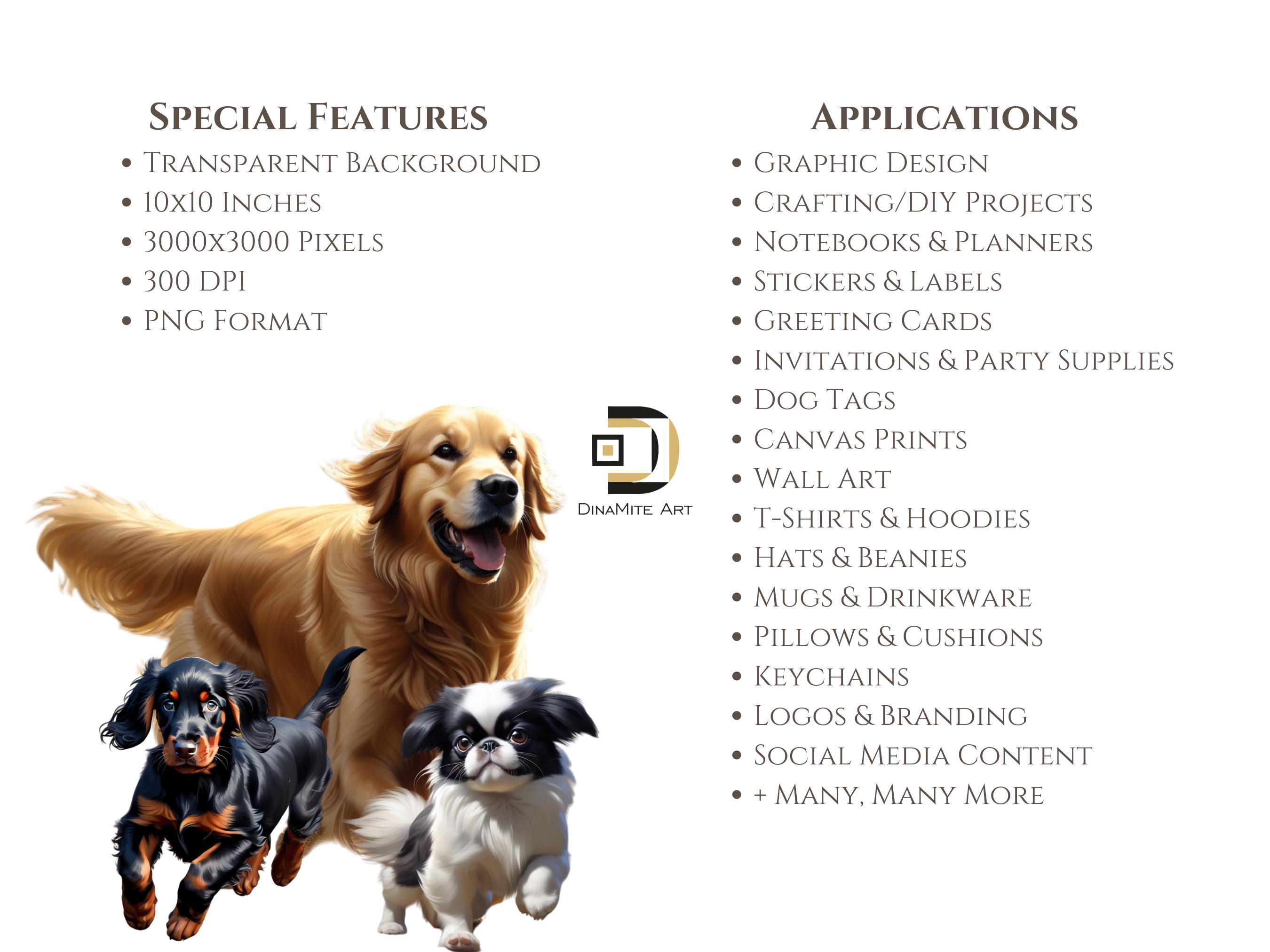 Playful Dogs Clipart, 60 Dog Breeds PNG Files, Cute Puppy Bundle, Pets ...