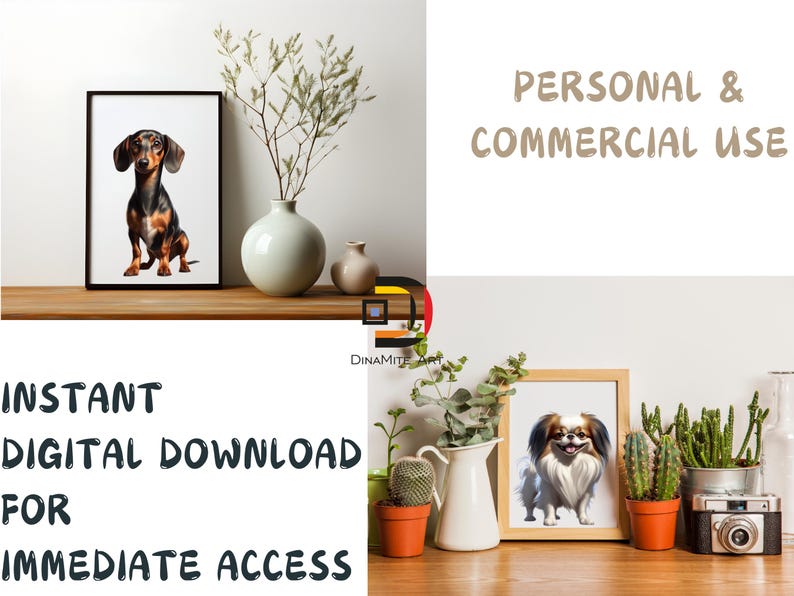 300 Dog Breeds PNG Files, 71 Different Breeds Clipart, Cute Dogs Bundle ...