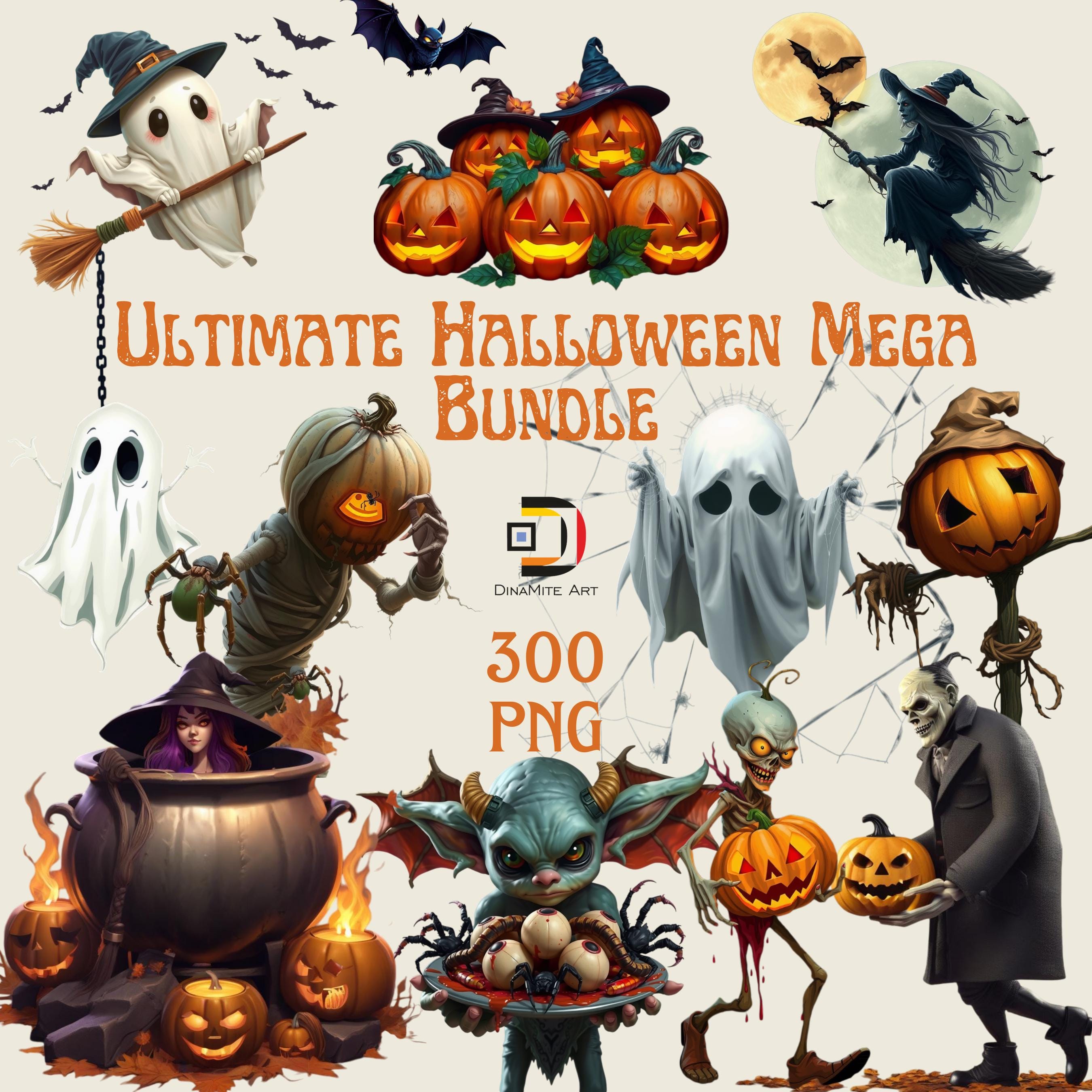 Ultimate Halloween Mega Bundle 300 PNG, Halloween Pumpkins, Monsters ...