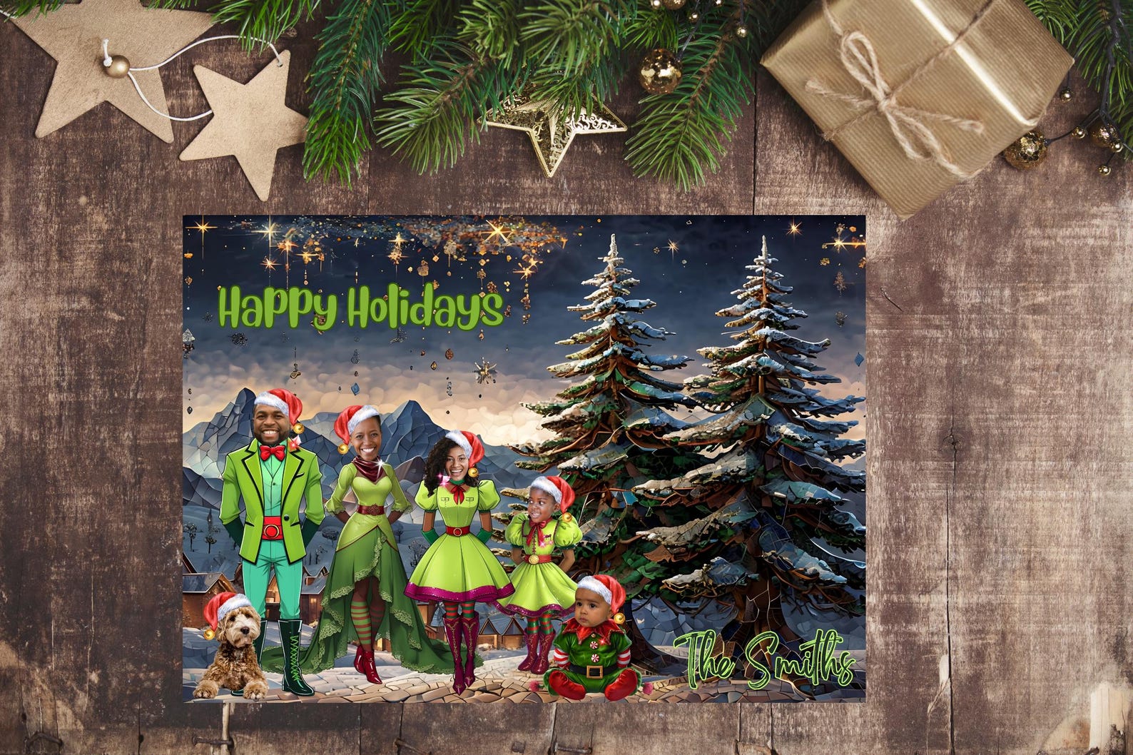 Personalized Holiday Card, Custom Xmas Cards, Christmas Fine Art ...