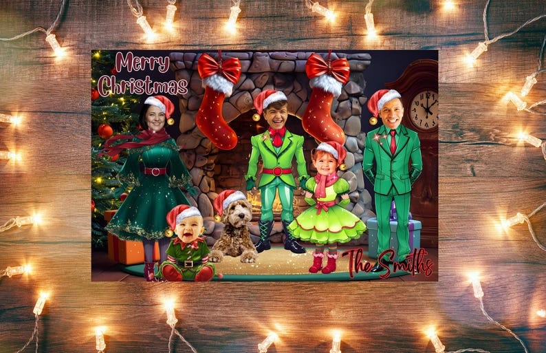 Personalized Holiday Card, Custom Xmas Cards, Christmas Fine Art ...