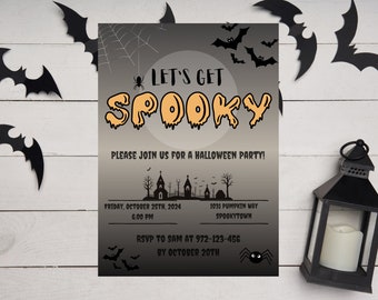 Editable Halloween Party Invitation Template (digital Download) - Etsy