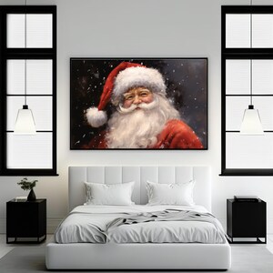Santa Claus Portrait Print: Farmhouse Christmas Wall Art (digital ...