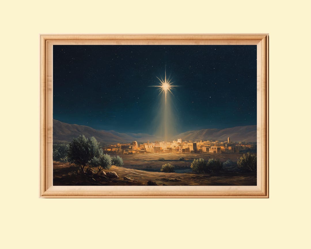 Bethlehem Star Painting: Nativity Wall Art (digital Download) - Etsy