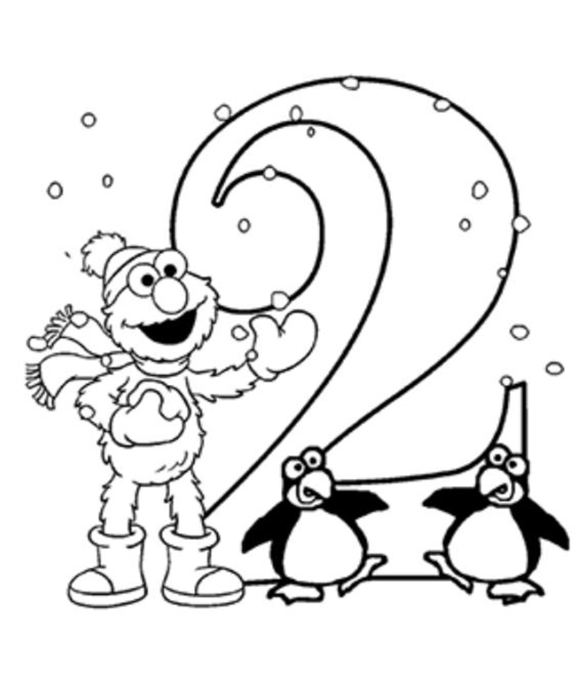 Sesame Street Numbers Coloring Pages (20 Pages) - Etsy
