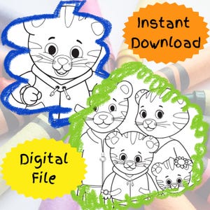 Daniel Tiger Coloring Pages (18 Pages) - Etsy