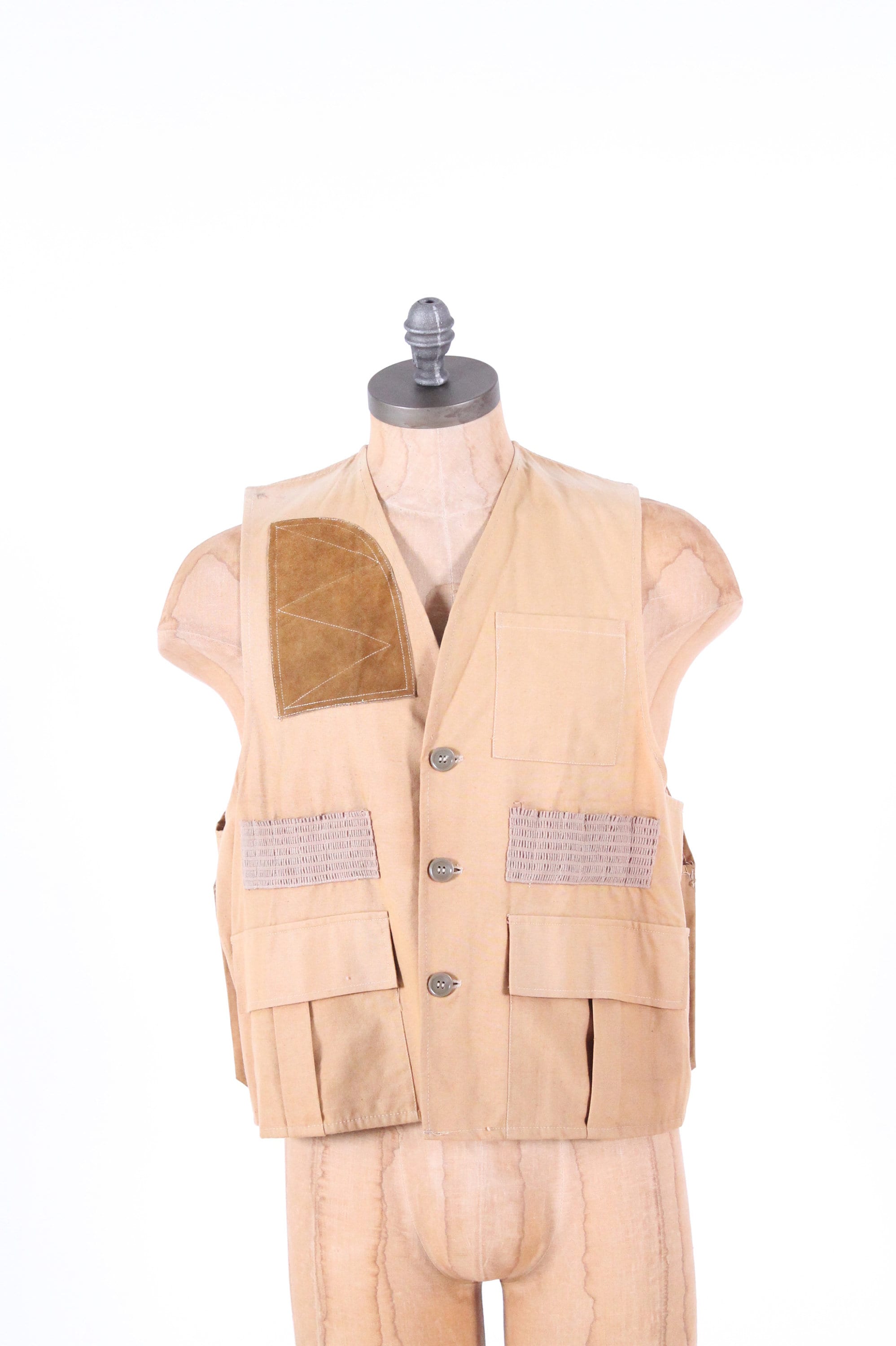 Vintage Hunting Vest 1950s 1960s Duck Cloth Leather Rifle | Etsy