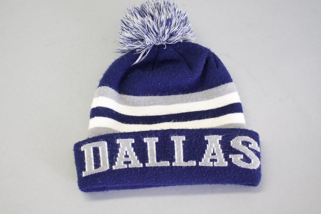 Vintage Dallas Cowboys Pom Pom Hat NFL Football Stocking Beanie 1980s ...