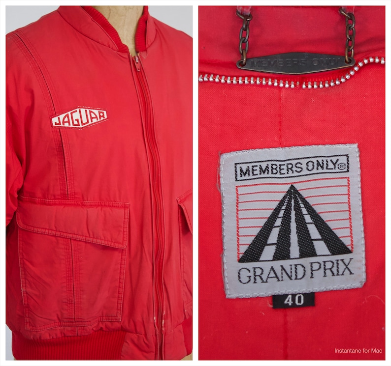 Members Only Bomber Jacket Vintage 1980s Red Race Track Coat - Etsy