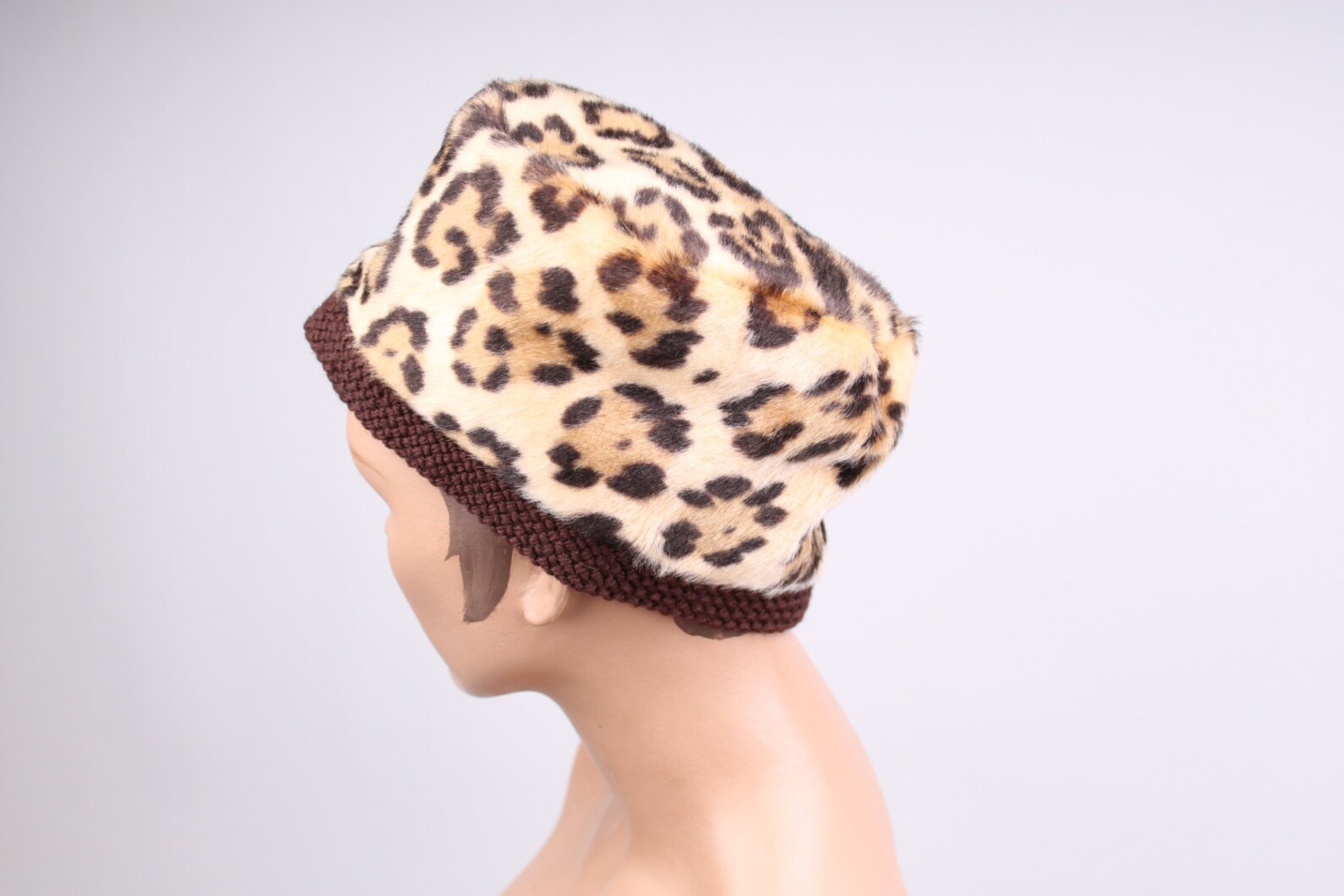 Vintage 1960s leopard hat mid century modern pill box cloche | Etsy