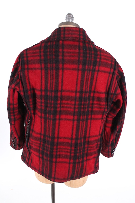 vintage lumberjack 1950s wool chore jacket black + re… - Gem